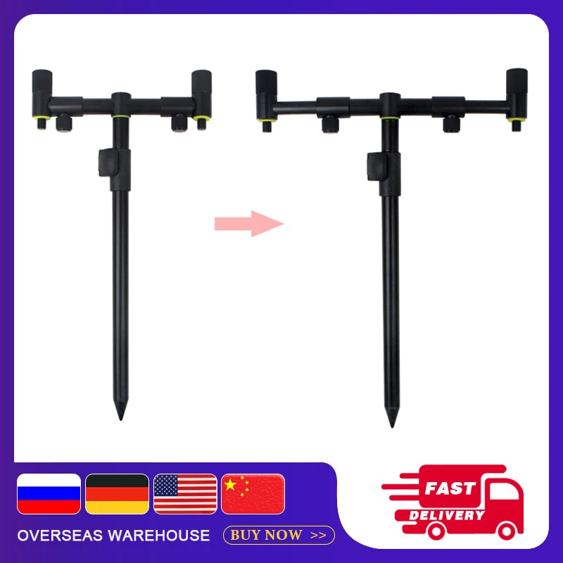 Fishing Rod Holder Extending Bank Stick Carp Fishing Adjustable ...