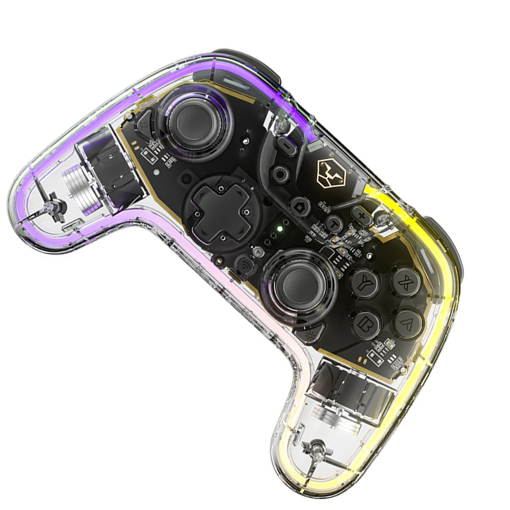 RGB-Wireless-Controller-with-Back-Knob-Transparent-Wireless-Games ...