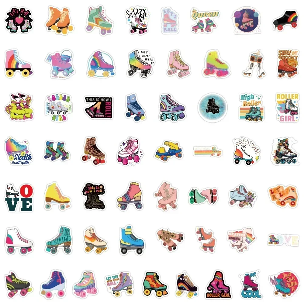 110Pcs-Colorful-Roller-Skating-Cartoon-Stickers-Luggage-Roller ...