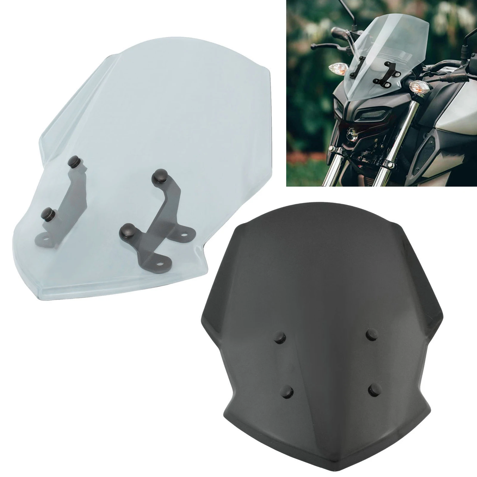 Motocicleta frente windscreen windshield viseira defletor de vento ...