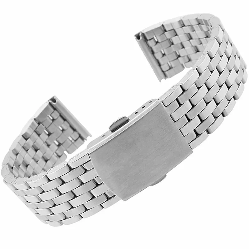Stainless Steel Watch Band 18mm 20mm 22mm Silver Watch Strap ...