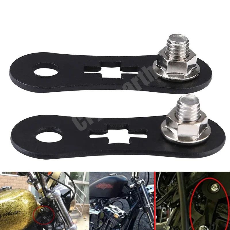 Motorcycle-Tank-Riser-Bracket-Extension-Lift-Kits-44mm-For-Harley-Dyna ...