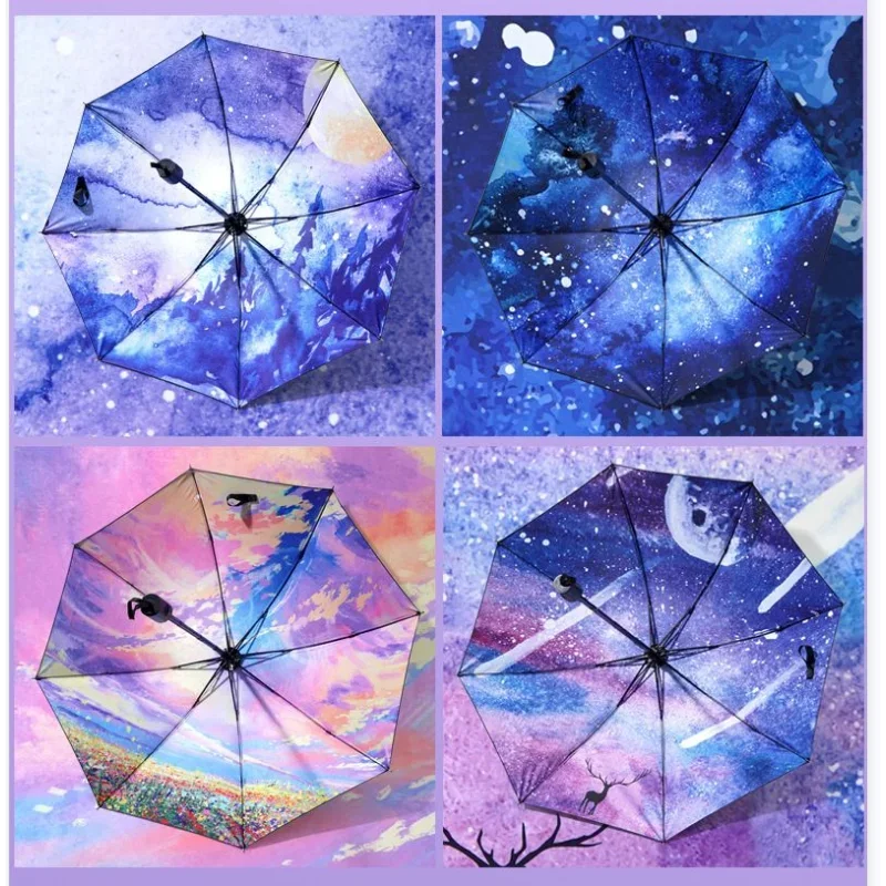 Starry-Sky-Umbrella-Automatic-Uv-Protection-Windproof-Strong-Umbrella ...