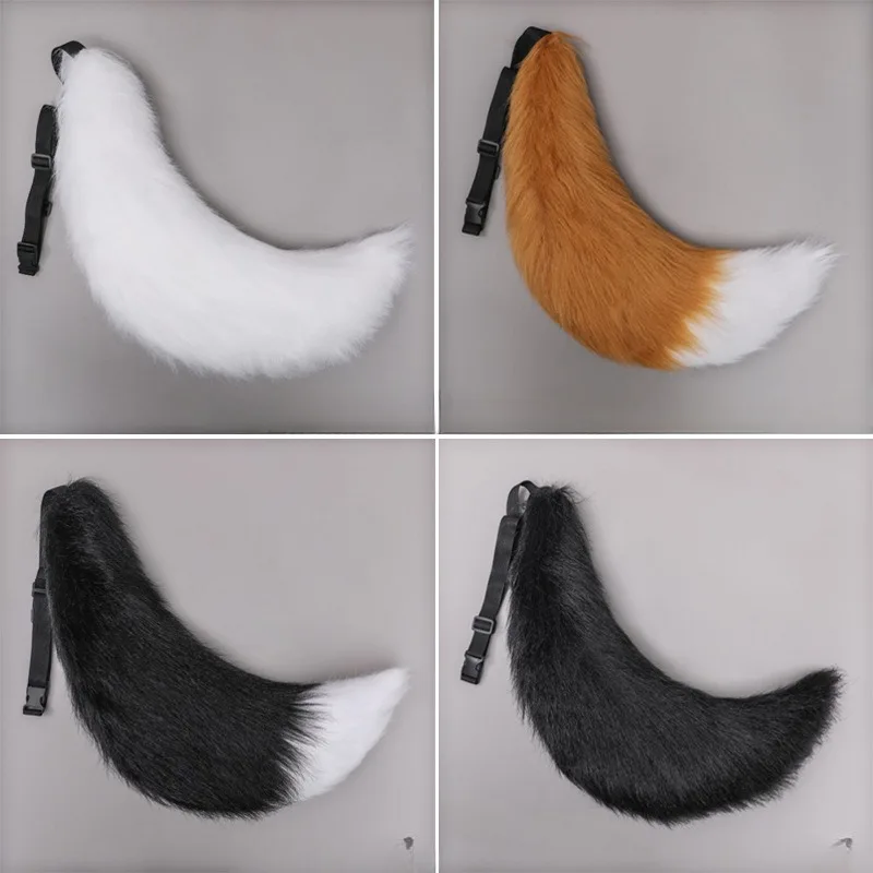 New-Large-Handmade-Plush-Animal-Ears-and-Tail-Cos-Accessories-Props-Fox ...