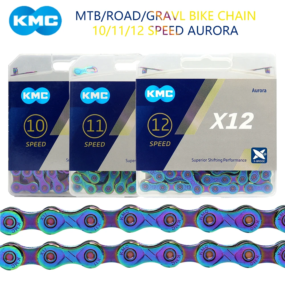 KMC-Aurora-Chain-X12-X11-X10-10-11-12-Speed-Chain-for-Mountain-Bike ...