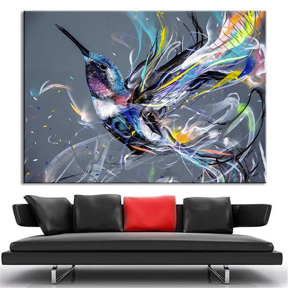 Abstract Hummingbird Art