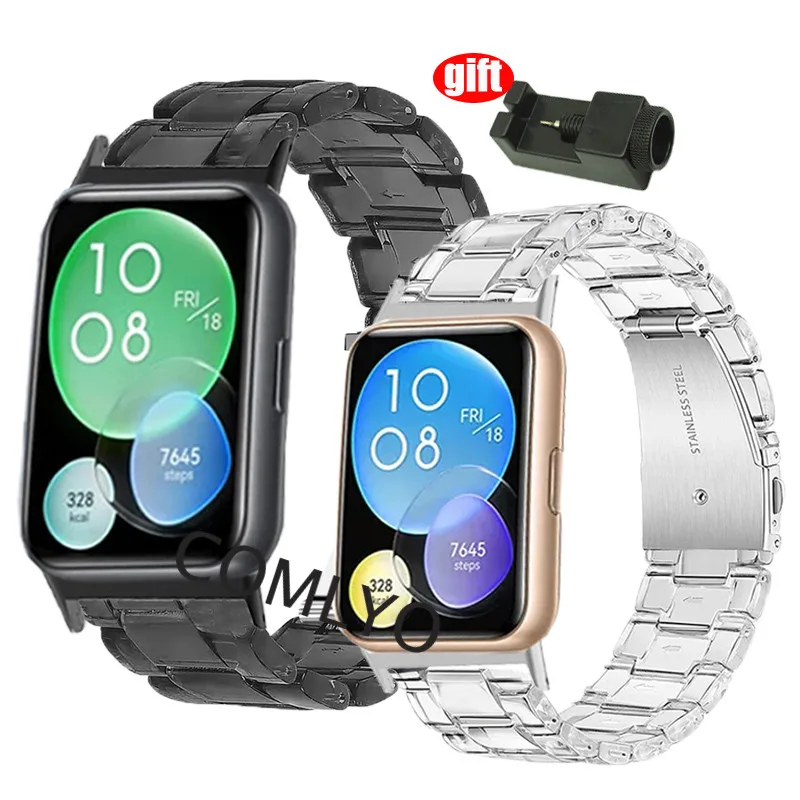 Clear-Watch-Strap-for-Huawei-Fit2-fit-2-Smart-Watch-Band-Adjustable ...