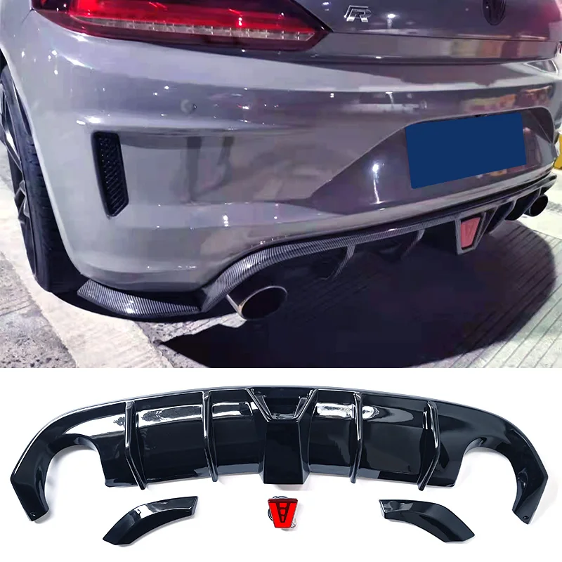 Car Rear Diffuser Lip For Volkswagen Vw Scirocco R 2015 2016 2017 Body ...