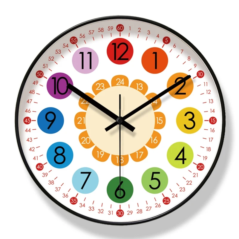 Small-Digital-3d-Cute-Wall-Clock-Living-Room-Modern-Children-Round-Wall ...