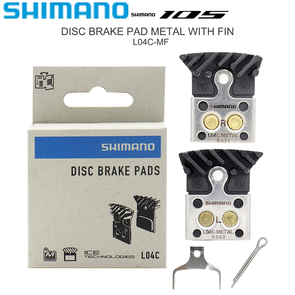 SHIMANO-105-Disc-Brake-Pads-for-Road-MTB-Bike-Mental-with-Fin-L04C-MF ...