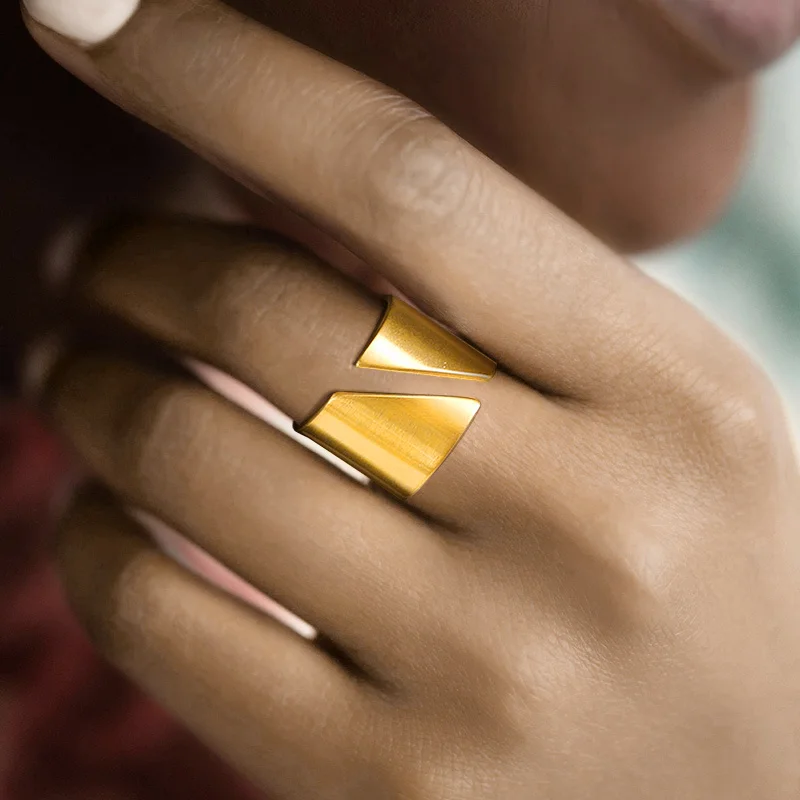 Chic-Geometric-15MM-Stainless-Steel-Gold-Color-Rings-for-Women-Girls ...