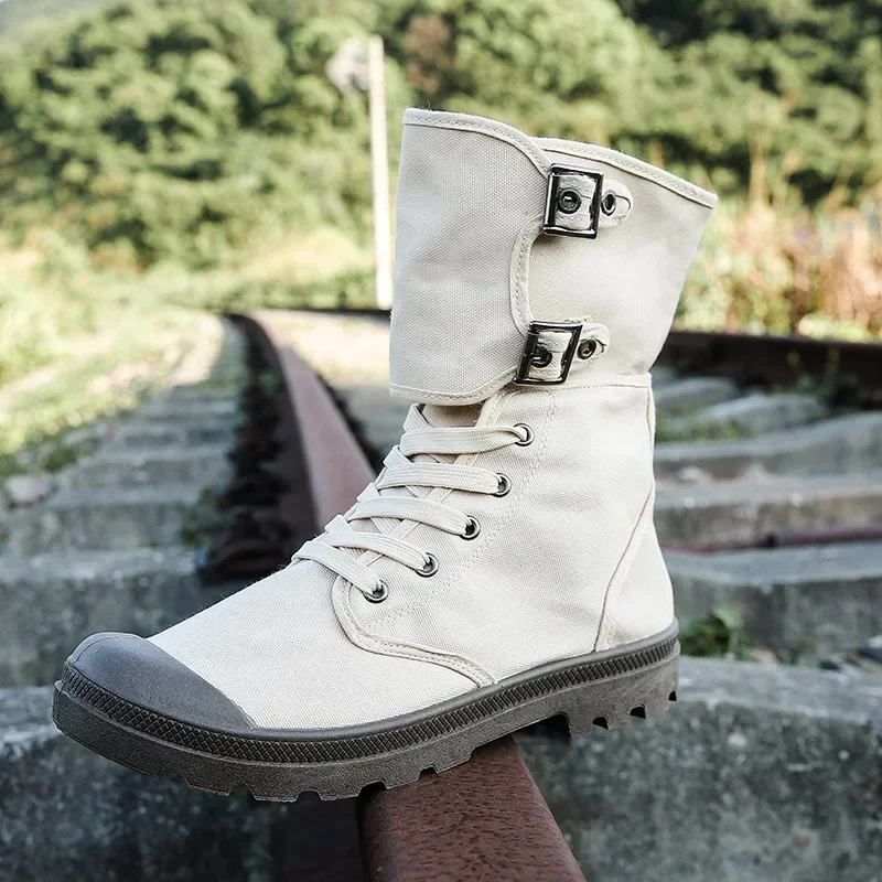 Men-s-Long-Canvas-Shoes-Outdoor-High-Top-Casual-Boots-Desert-Tactical ...