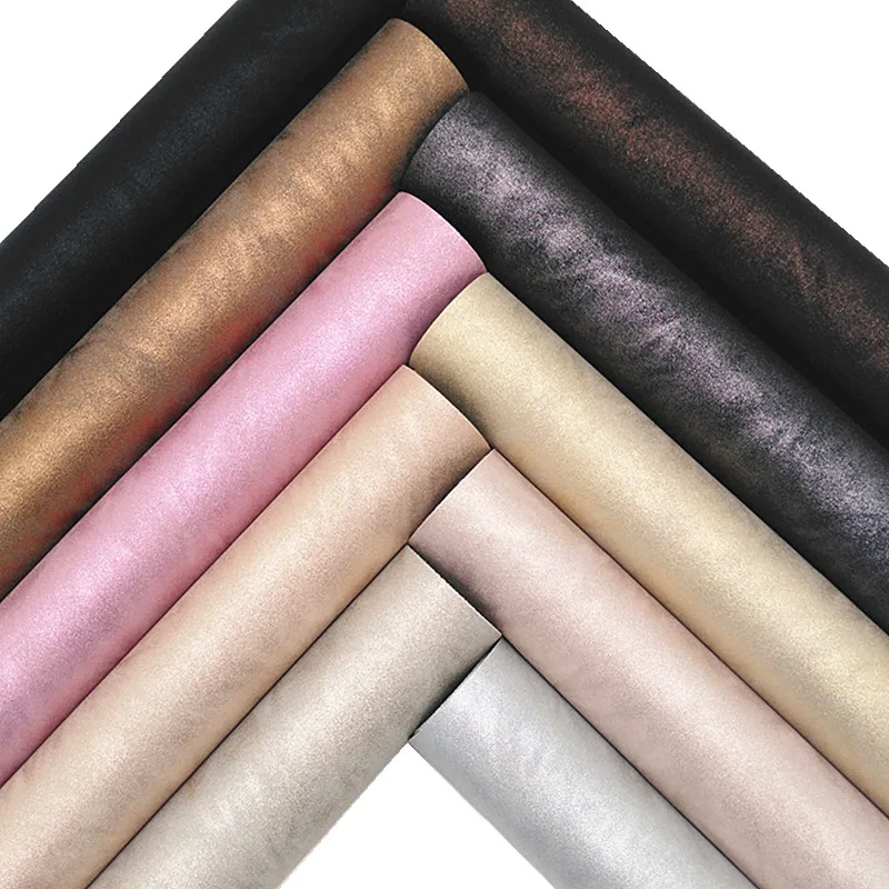 Synthetic Leather Faux Fabric Sheet | Metallic Vintage Leather Bag ...