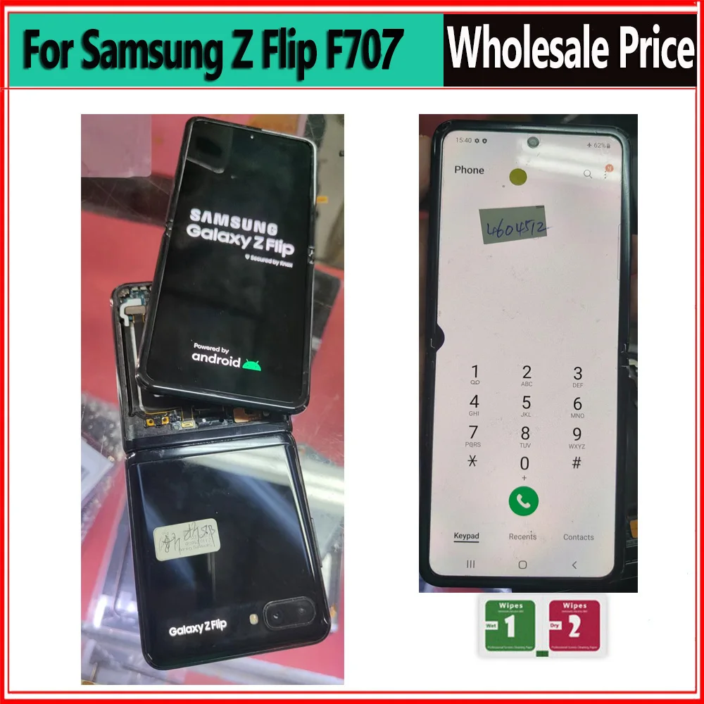 الأصلي مع عيب لسامسونج غالاكسي Z الوجه 5G F707 F707U F707B F707W LCD عرض تعمل باللمس محول ...