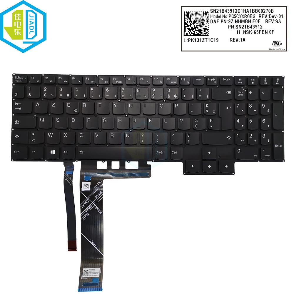 RGB-Backlit-Turkey-Latin-French-AZERTY-Keyboard-For-Lenovo-Legion-Y7000 ...