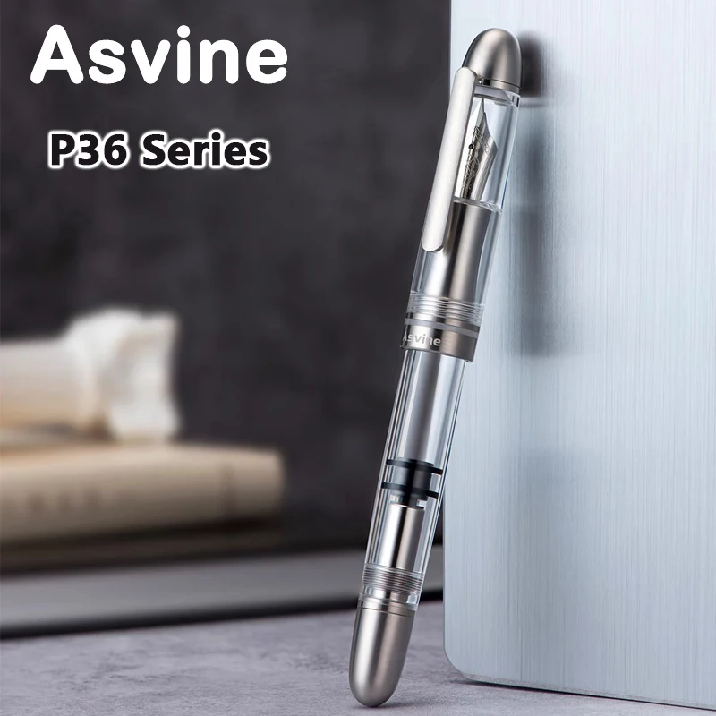 Asvine-P36-Piston-Filling-Fountain-Pen-Luxury-Titanium-Acrylic-Bock ...