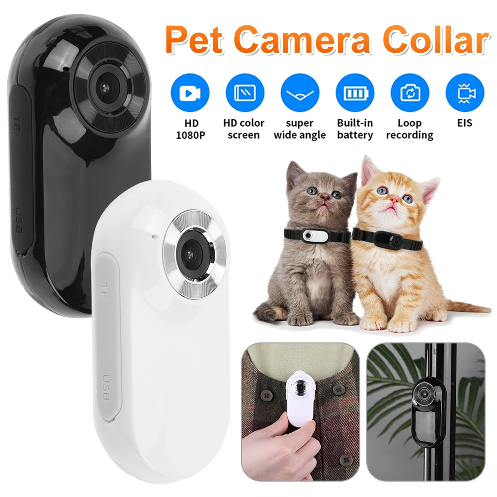 Pet-Collar-Camera-HD-1080p-Mini-Sports-Camera-Multifunctional-Wireless ...