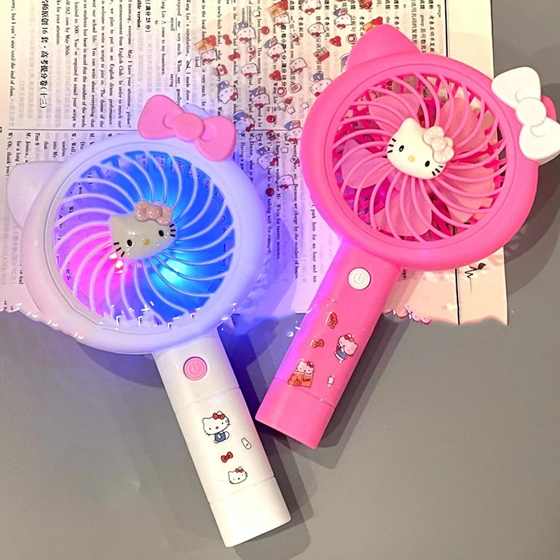 Hello-Kitty-Sanrio-Kawaii-Summertime-Handheld-Fan-Cute-Sweet-Cartoon ...