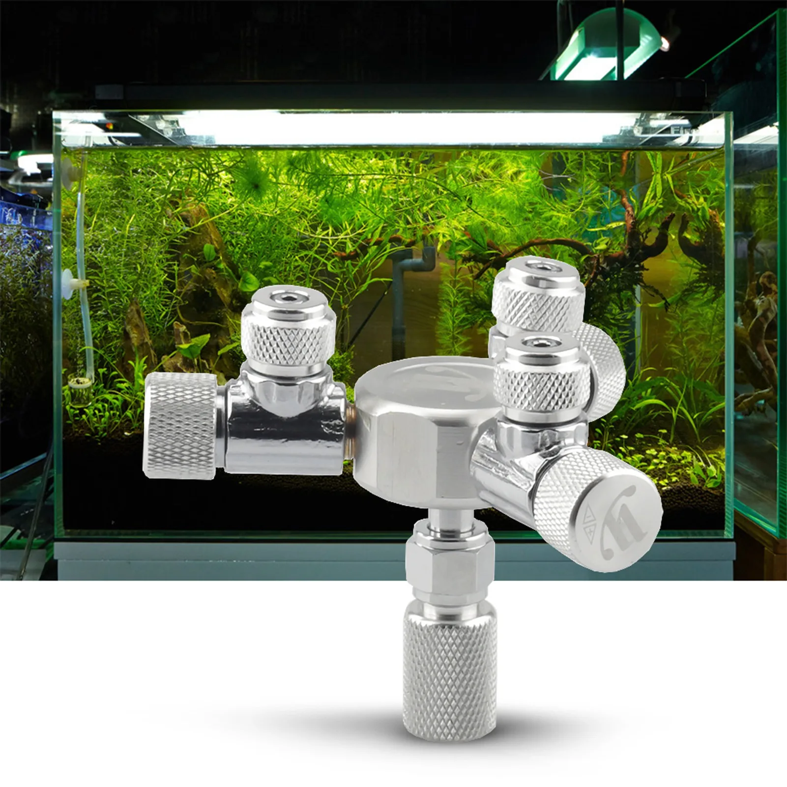 Aquarium CO2 Splitter Regulator Distributor Needle Fine Adjusting Valve ...