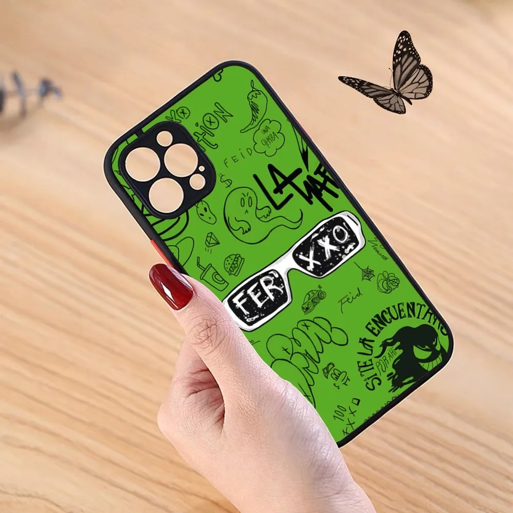 Singer-f-feid-Ferxxo-SIXDO-funda-de-tel-fono-negra-para-iPhone-13ProMax ...