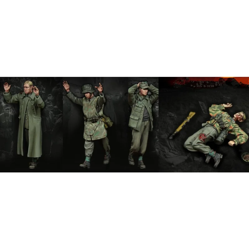 1-35-Scale-Die-cast-Resin-Model-Assembly-Kit-4-Figures-Unpainted-Free ...