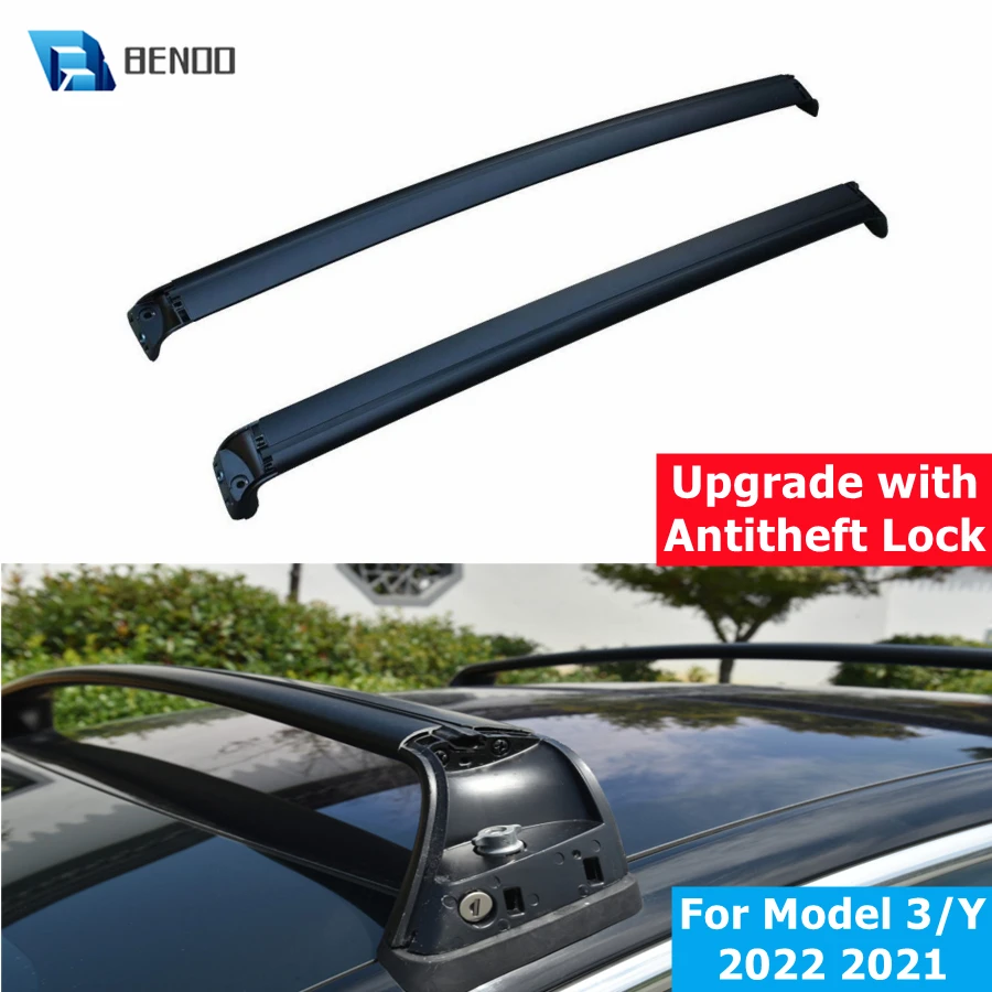 Upgrade Roof Rack Cross Bars With Antitheft Locks For Tesla Model Y ...