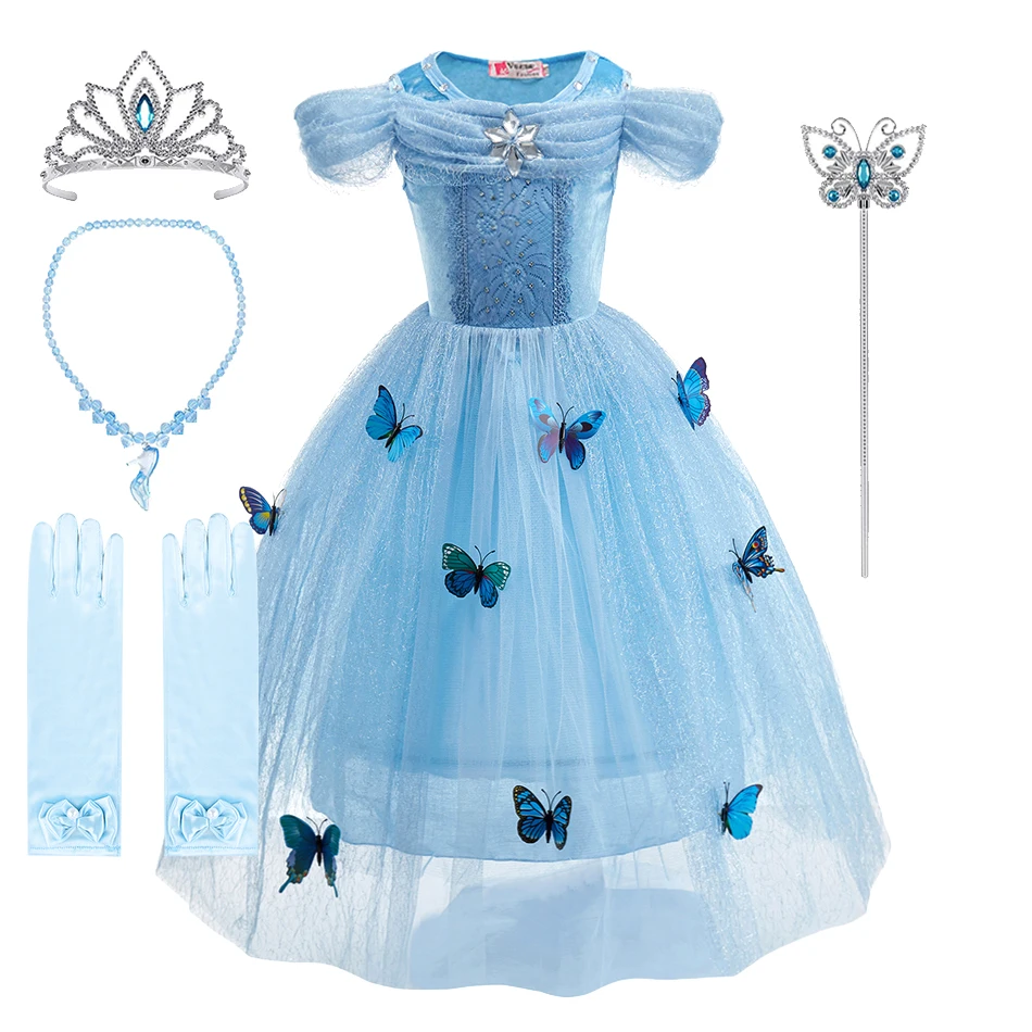 Halloween-Princess-Dress-Girls-Fairy-Tale-Cinderella-Costume-Children ...