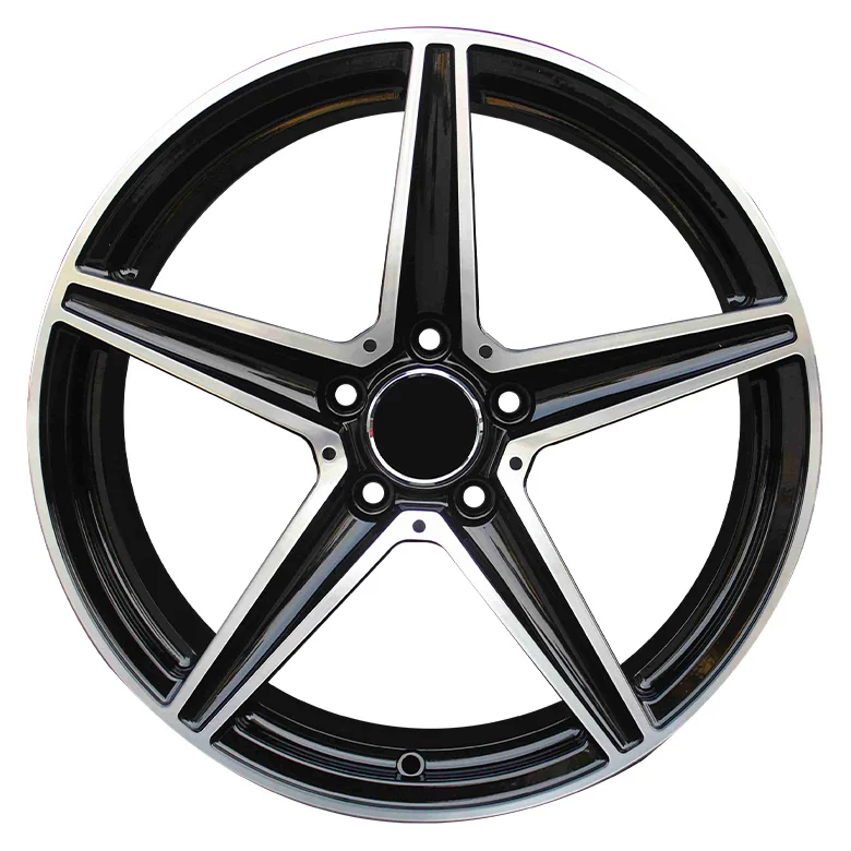 Glossy-Black-Five-Spoke-35mm-40mm-42mm-4-Pieces-Forged-Wheels-Car-Rims ...