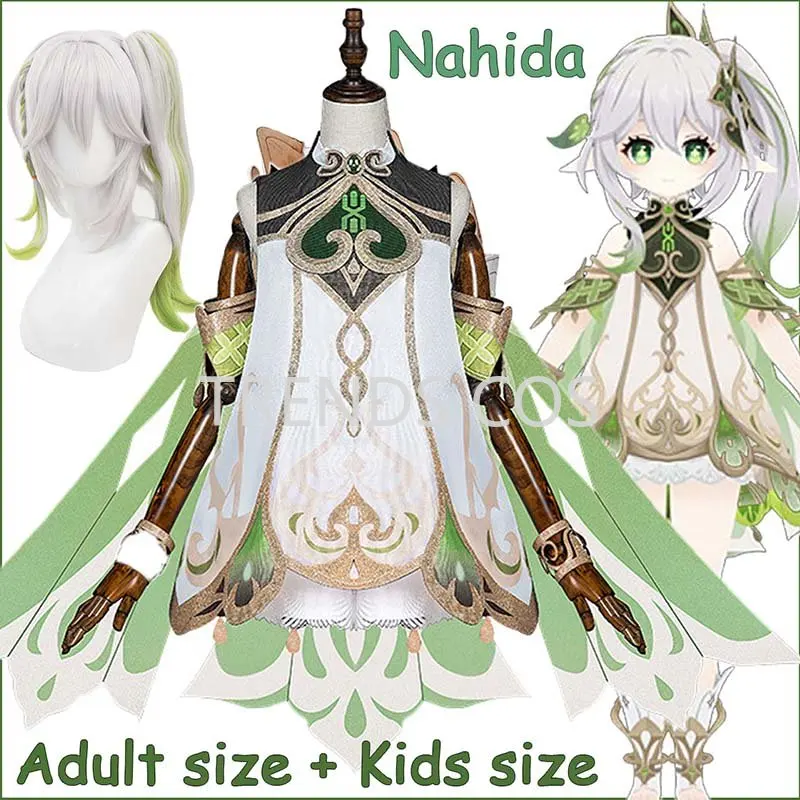 Trends Cos High Quality Genshin Impact Nahida Cosplay Costume Wig ...