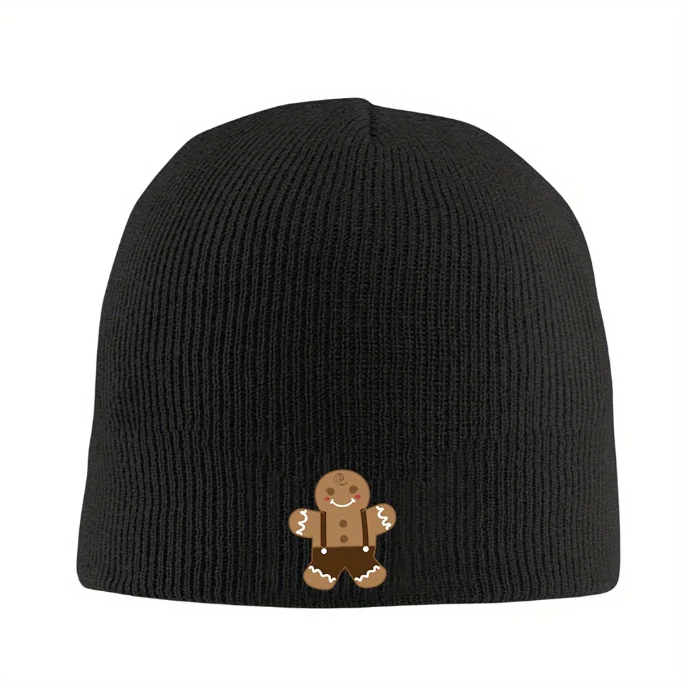 1pc Gingerbread Man Beanie Hat Funny Winter Cap for Men Women, Warm ...