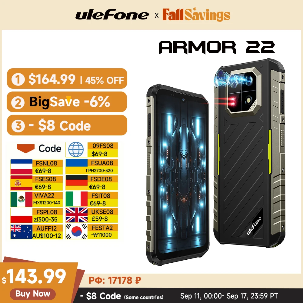 World-Premiere-Ulefone-Armor-22-Rugged-Phone-16GB-8GB-8GB-RAM-128GB ...