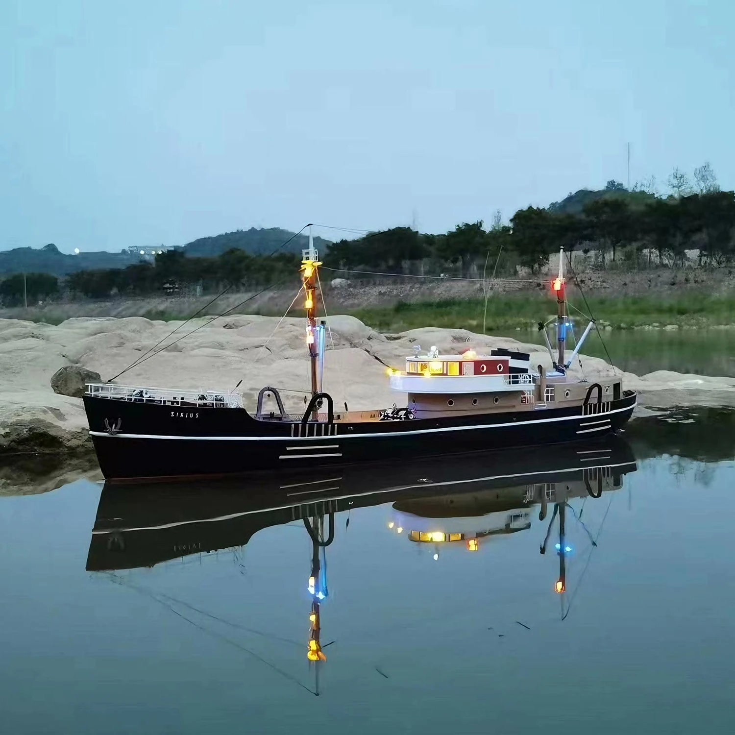 Barcos RC 90cm Sirius Trawler barco de pesca con Control remoto impreso ...