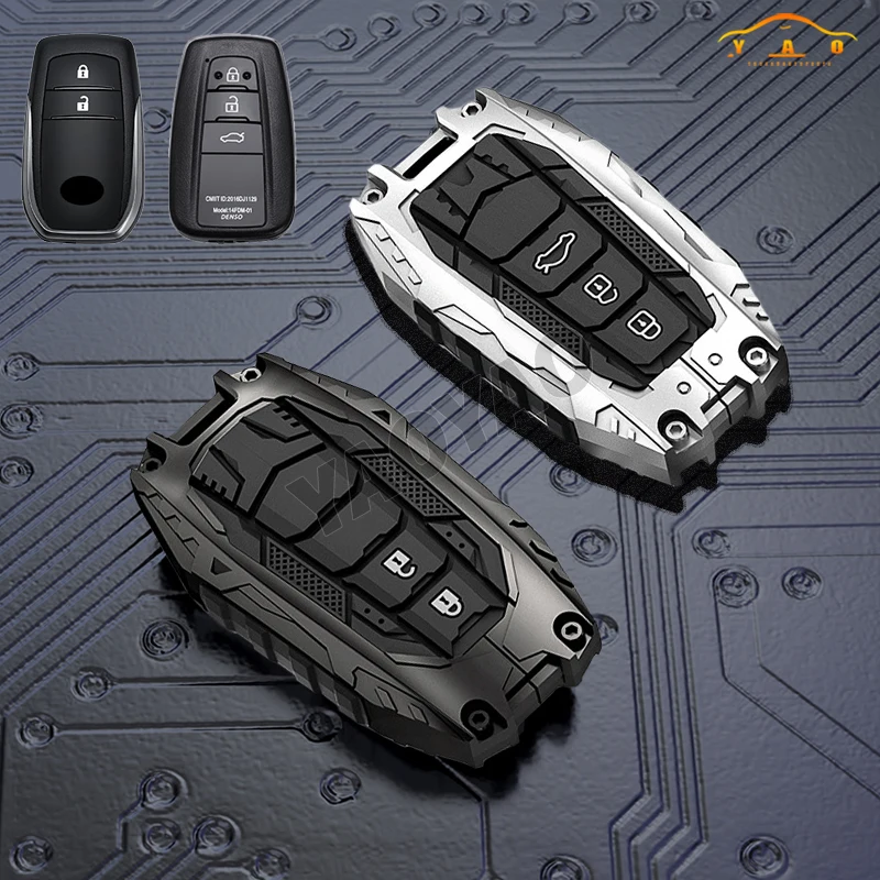 2024 New Alloy Car Remote Key Case Cover For Toyota Prius Camry Corolla ...