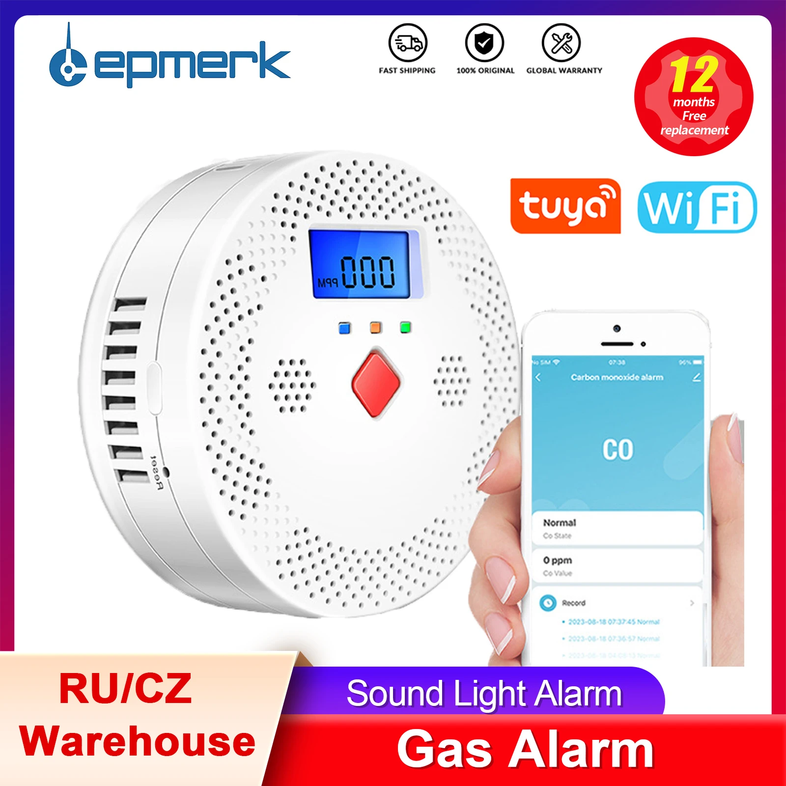 Tuya-Wifi-Carbon-Monoxide-Detector-CO-Tester-Electrochemical-Sensor-LCD ...