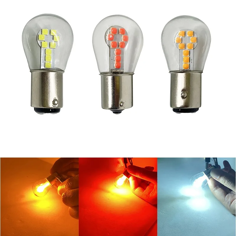 2pcs P21W BA15S BAY15D P27W 1157 1156 S25 3030 18SMD Car Backup Reserve ...