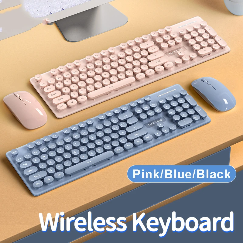 Wireless-Keyboard-and-Mouse-Combo-2-4G-Full-Size-104-Keys-Gaming-Pink ...