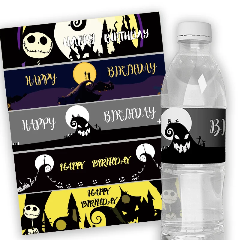 24pcs-The-Nightmare-Before-Christmas-Water-Bottle-Wraps-Labels ...