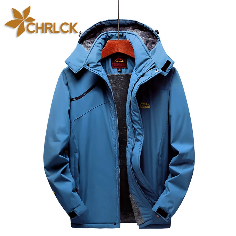CHRLCK-Winter-Inner-Fleece-Waterproof-Jacket-Men-Women-Outdoor ...