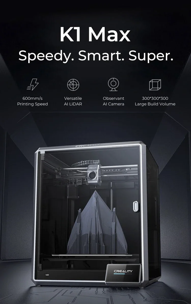 Creality K1 Max 3D Printer With AI Camera LiDAR Dual Hands-free Auto ...