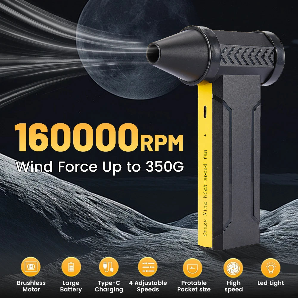 160000 RPM Blower Fan Brushless Motor Turbo Violent Fan Powerful Air ...