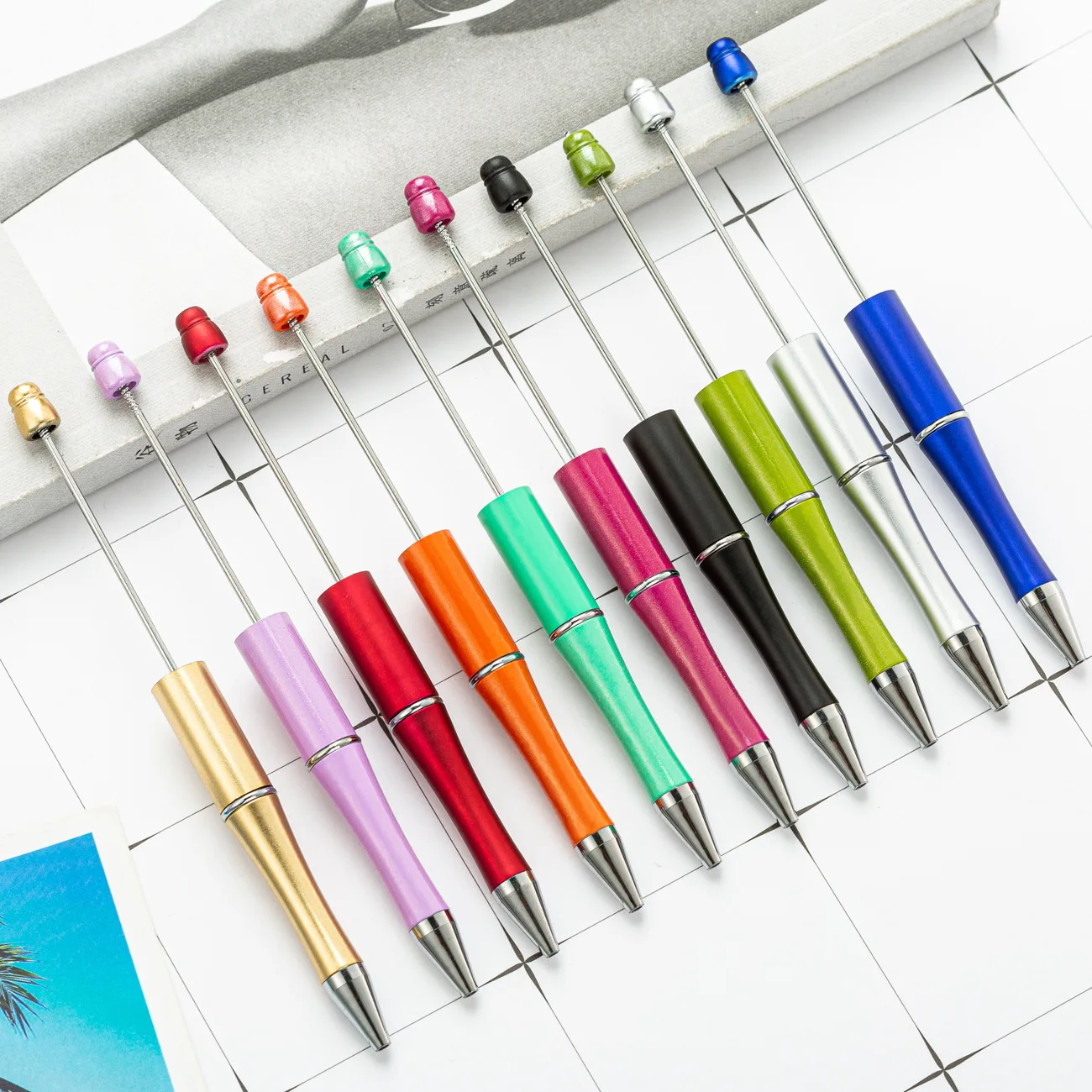 15pcs-Creative-DIY-Rotating-Ballpoint-Pen-Plastic-Ball-Point-Pen-Office ...