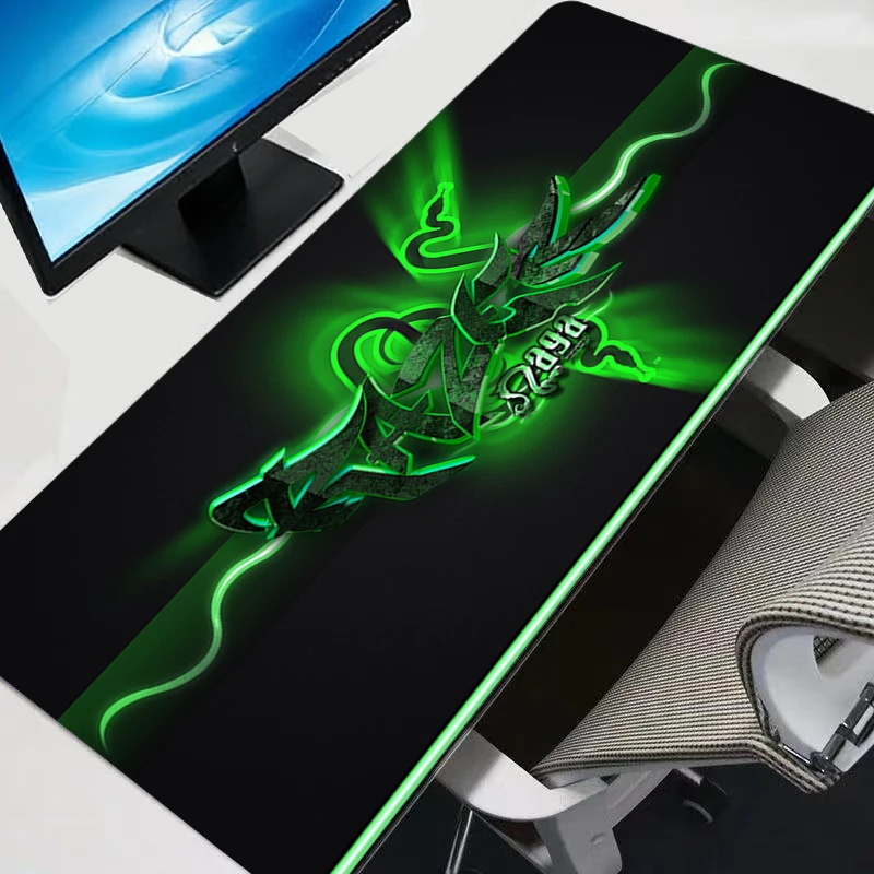 Mousepad Gamer Computer Accessories Keyboard Pad Razer Logo Table Mat ...