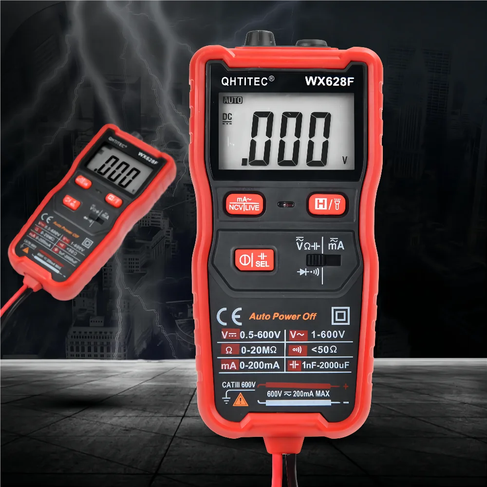 Fully automatic Inteligent Digital Multimeter Auto Range AC DC Ammeter ...