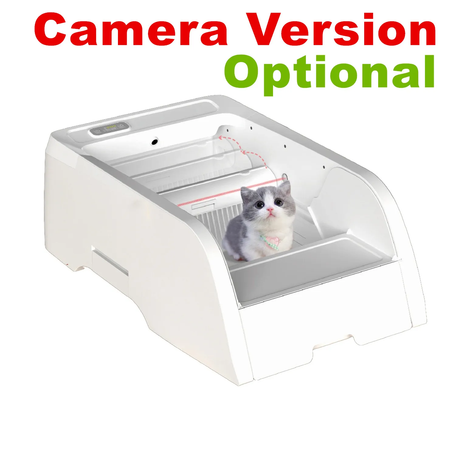 Auto-Cat-Litter-Box-Electric-Self-Clean-Sandbox-Open-Ended-Infrared ...