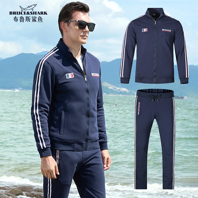 New-Tracksuit-Men-s-Sport-wear-Setting-Shark-Men-Jogging-Suit-2pieces ...