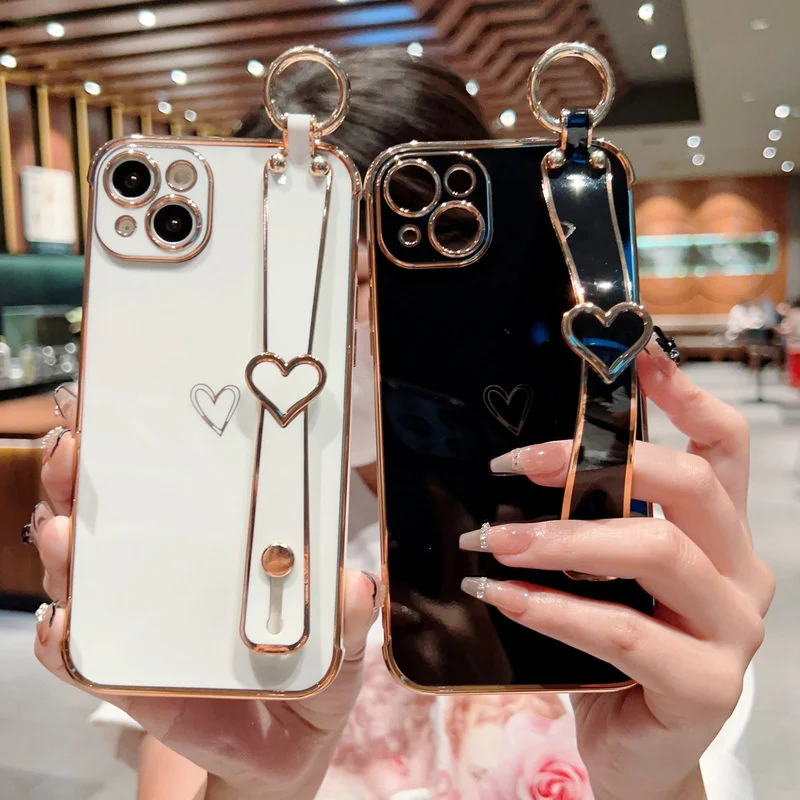 Funda-de-tel-fono-chapada-con-coraz-n-de-amor-para-iPhone-carcasa-de ...