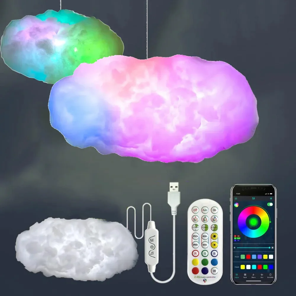 3D-Big-Cloud-Lighting-Light-Smart-Remote-APP-ThunderCloud-Light-For ...