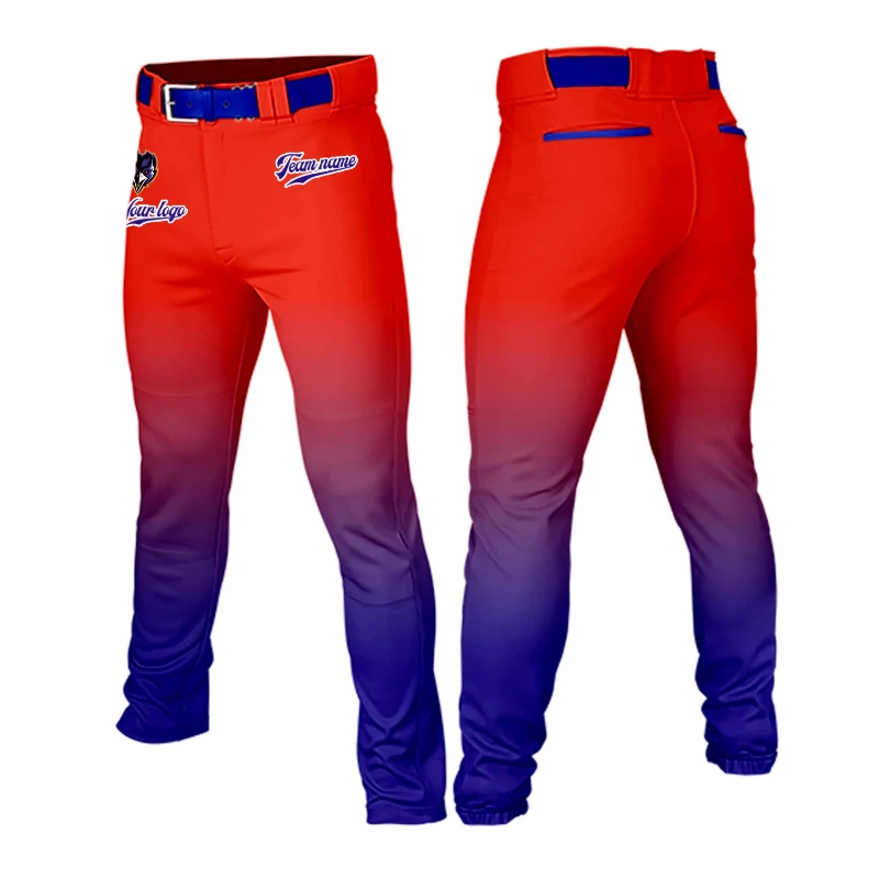 Custom Men Youth Gradient Breathable Baseball Pants Practice Softball ...