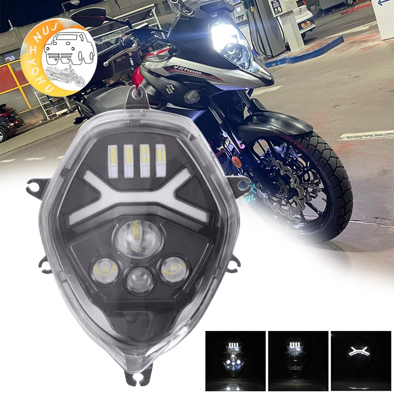 E9 E Mark LED Headlight Head Lamp w/ Halo DRL High Low Beam Head Light ...