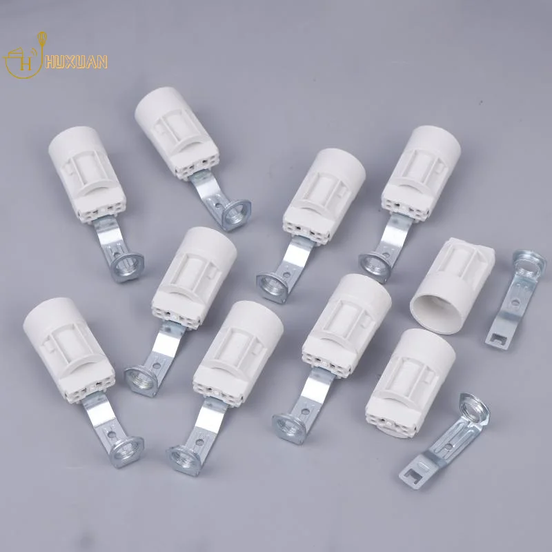 10 Pcs Candelabra Socket E14 Bracket Lamp Holder Lighting Base Zinc ...